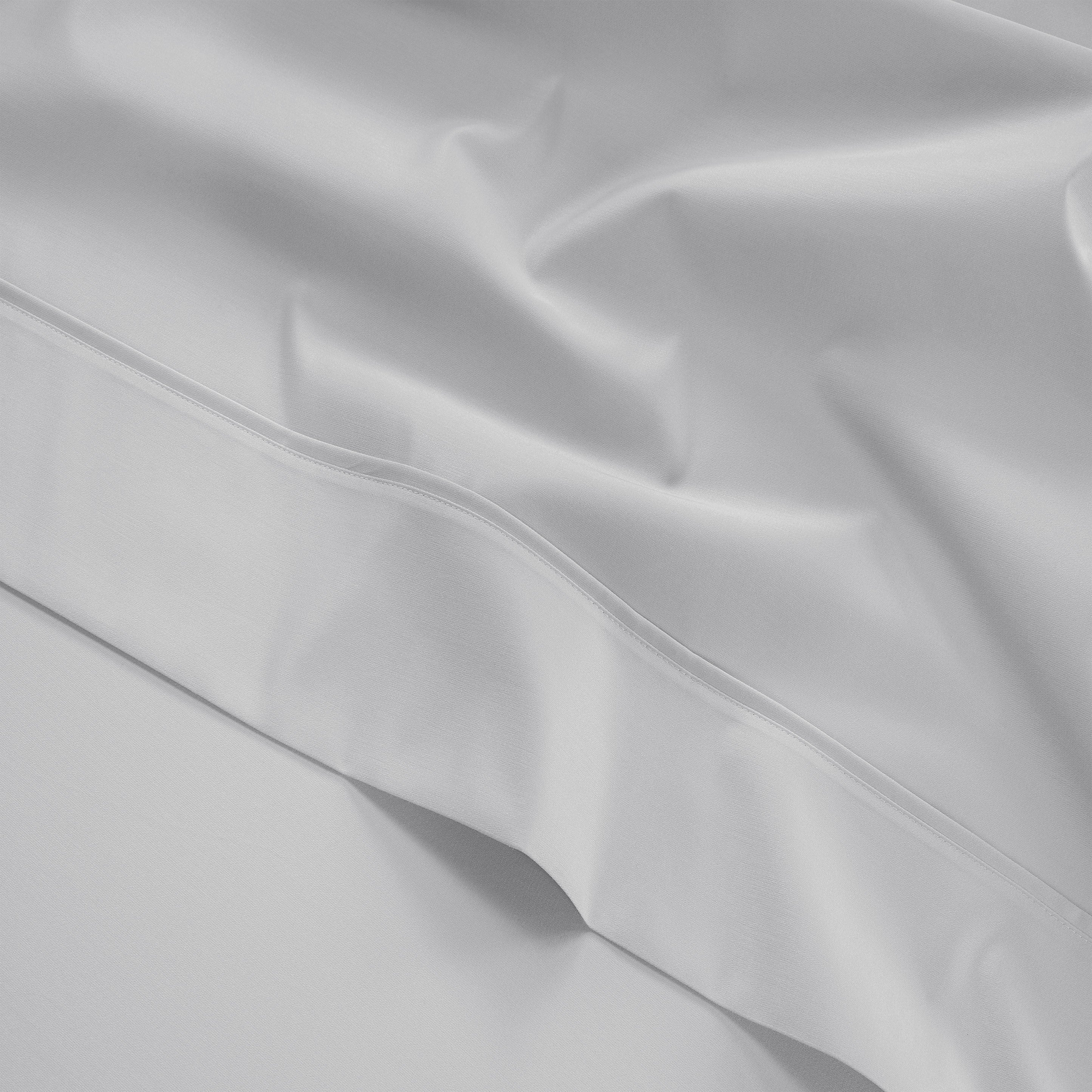 300 Thread Count Brookshire Percale Flat Sheet - Silver Dove Grey – Bedding Envy UK