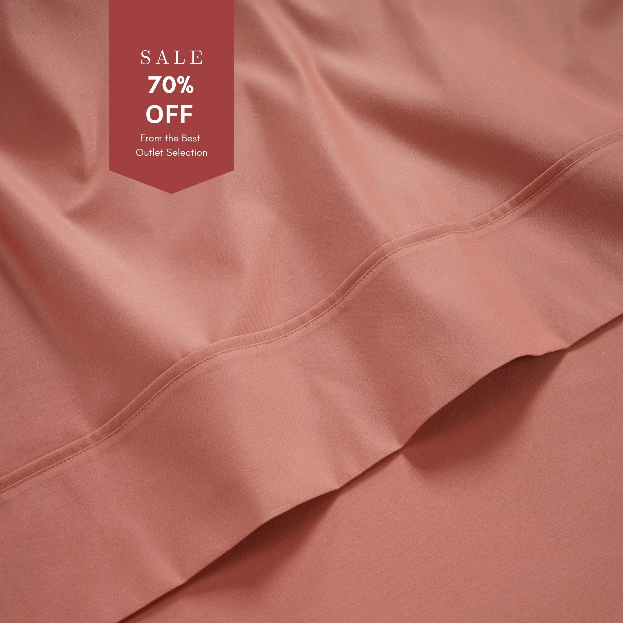300 Thread Count Peaceful Empress Percale Flat Sheet - Terra Cotta ...