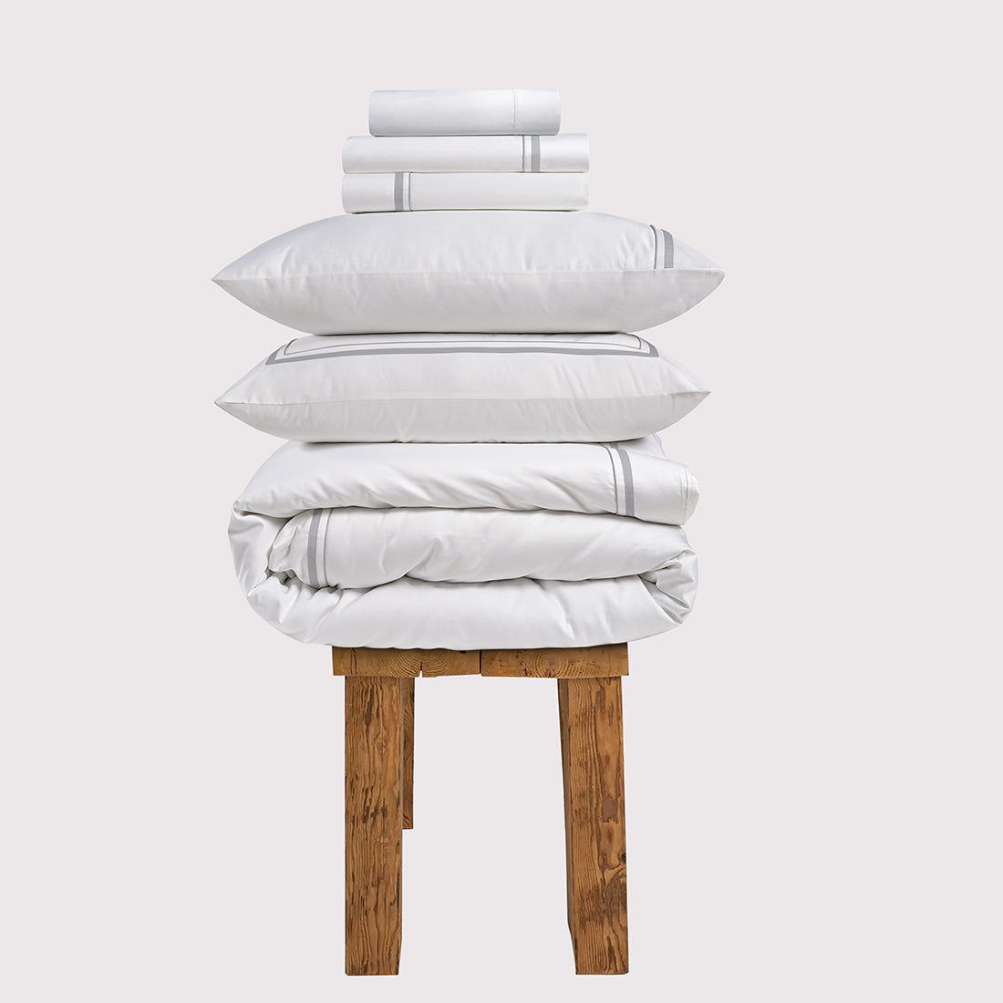 800 Thread Count Egyptian Cotton Royalton LUXE Bedding Set - Silver Do ...