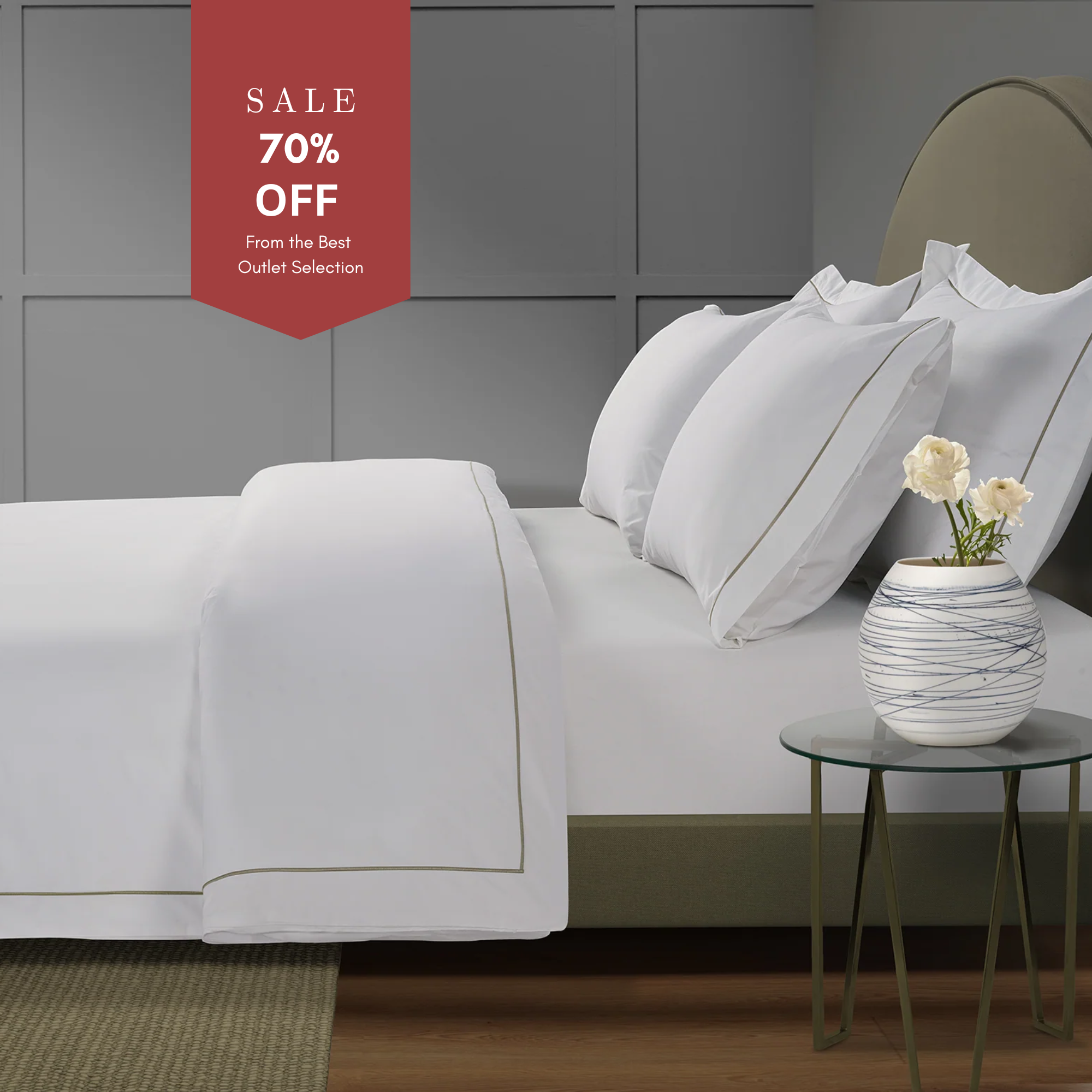 300 Thread Count Percale Oakwood Duvet Cover - Mink – Bedding Envy UK